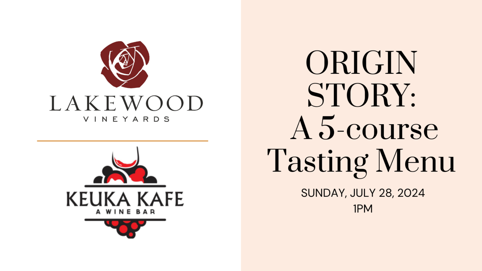 Origin Story: A 5-Course Tasting Menu - Lakewood Vineyards